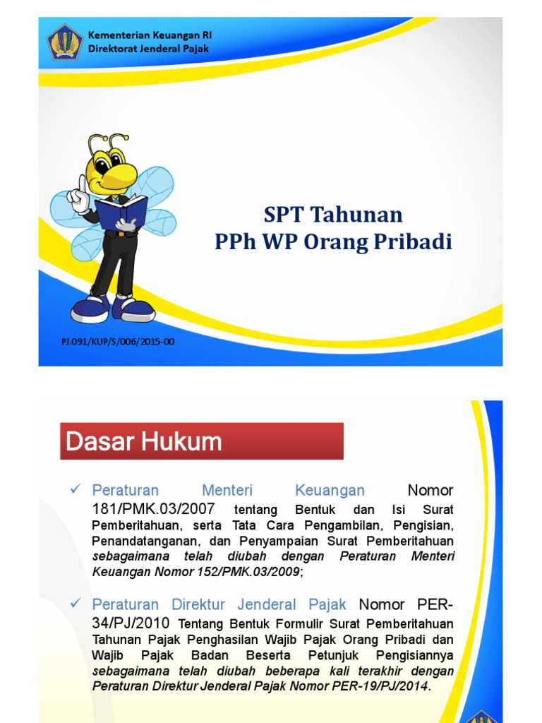 3 Jenis SPT Tahunan PPH OP | PDF