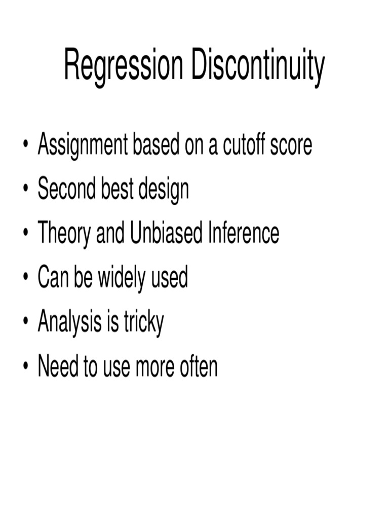 Explanation Regression Discontinuity | PDF | Regression Analysis ...