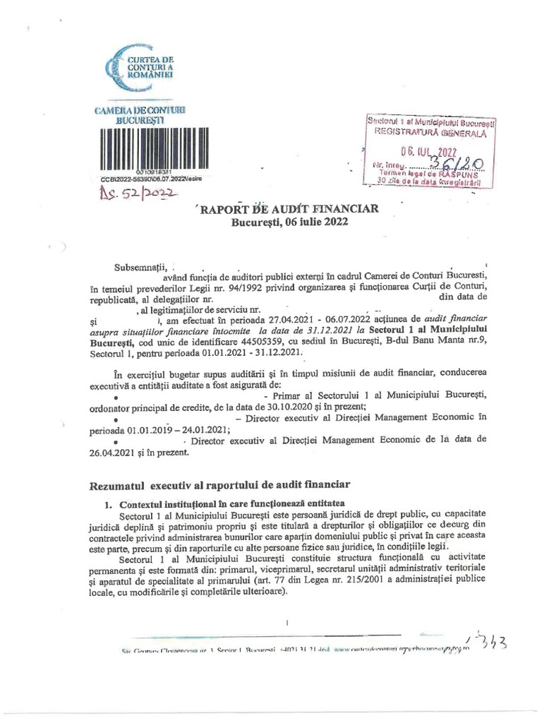 Raport Curtea de Conturi 2 (S25C-0i22091909120) | PDF