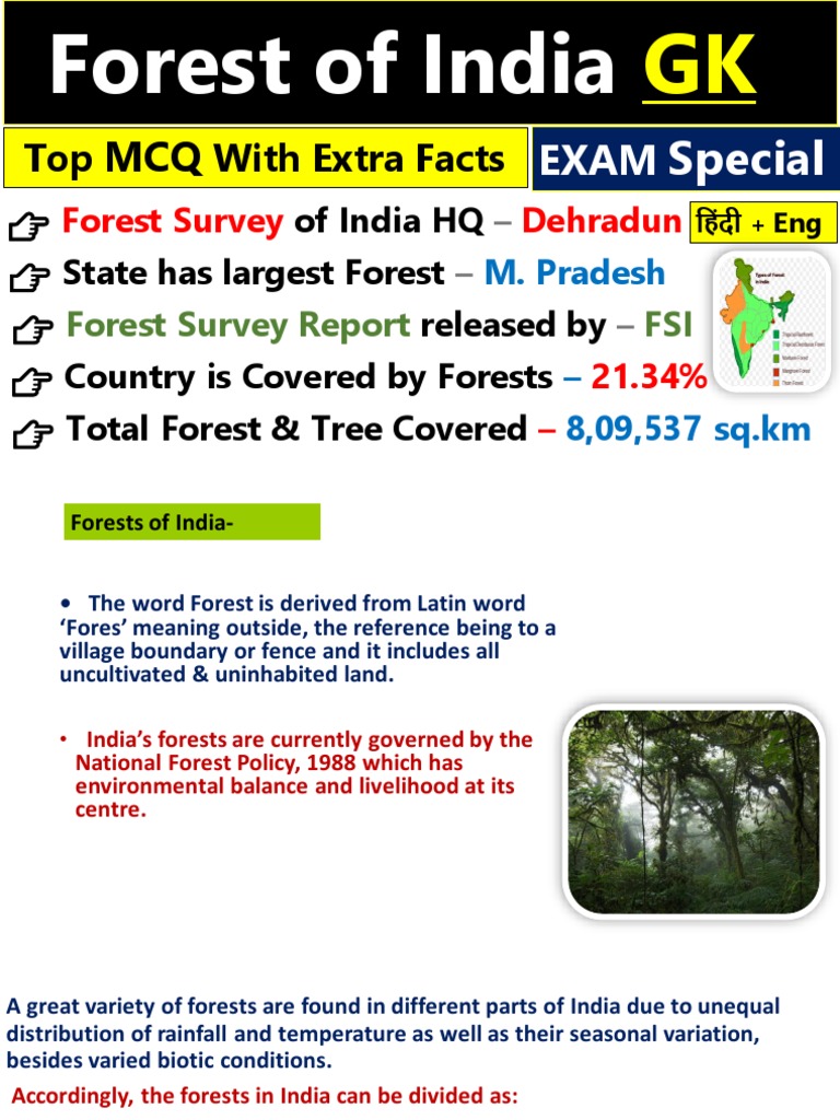 Forest of India GK | Download Free PDF | Forests | Natural Resource ...