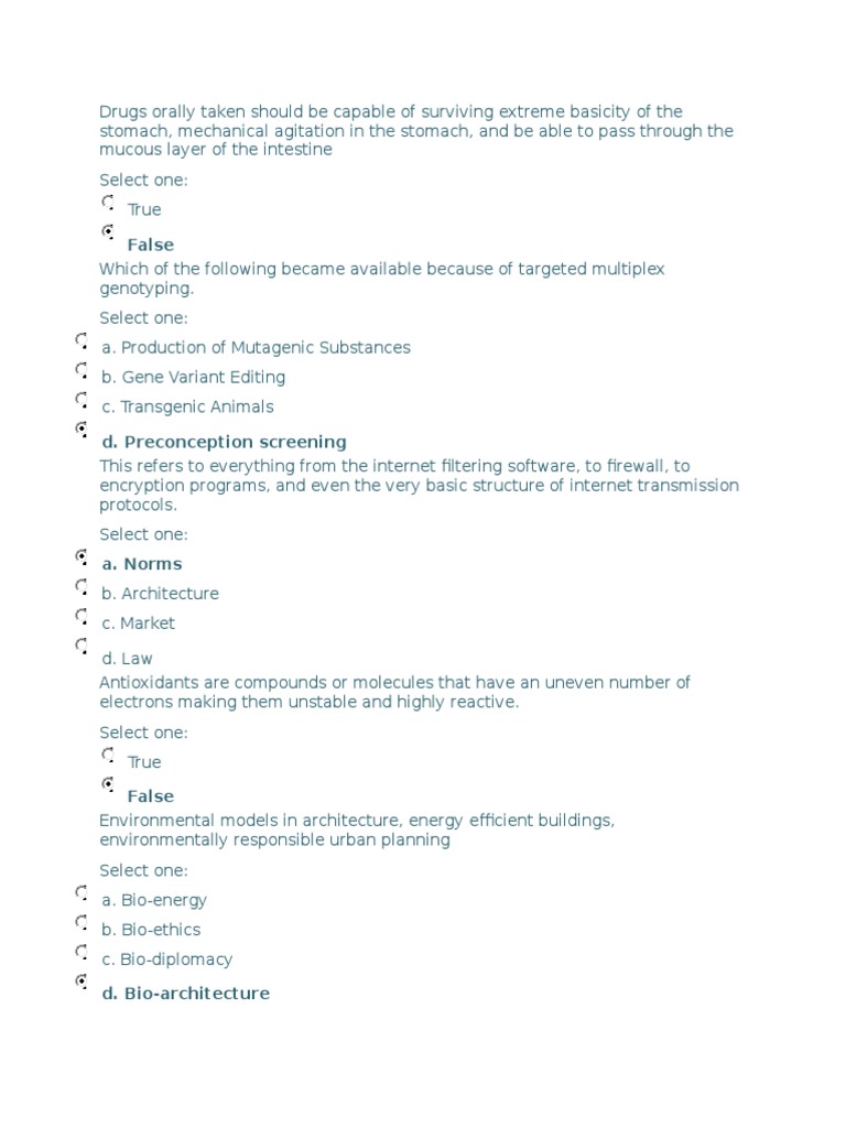 Final Exam STS | PDF | Science | Messenger Rna
