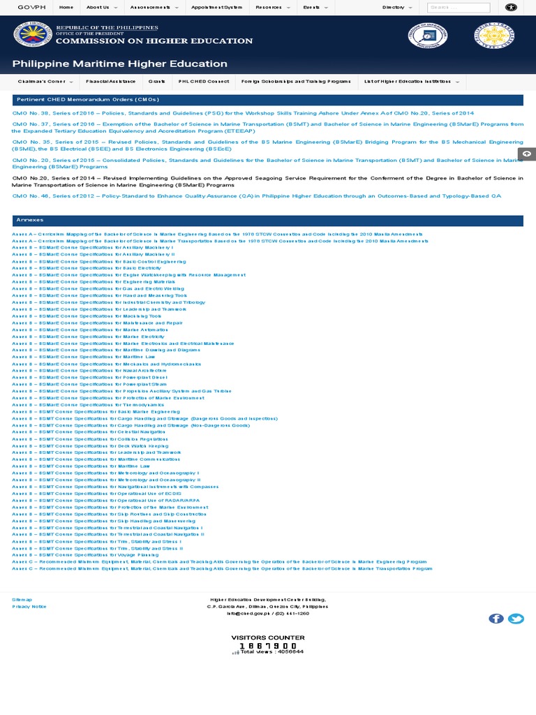 Philippine Maritime Higher Education - CHED | PDF | Bachelor Of Science ...