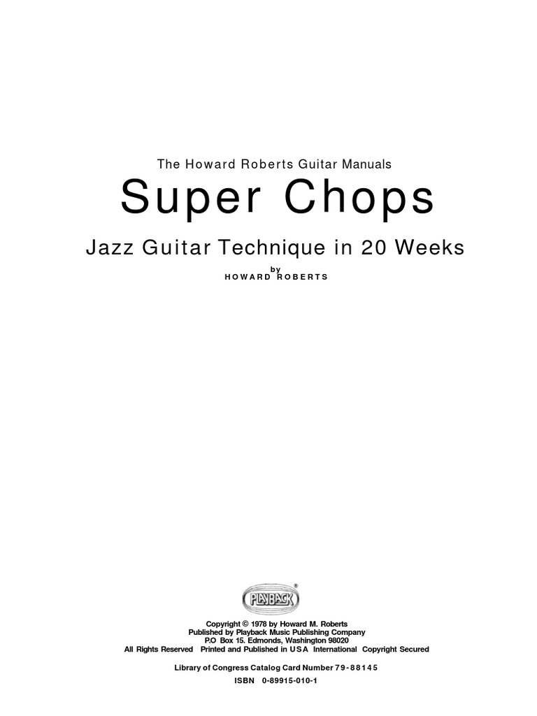 Howard Roberts - Super Chops | PDF | Chord (Music) | Scale (Music)