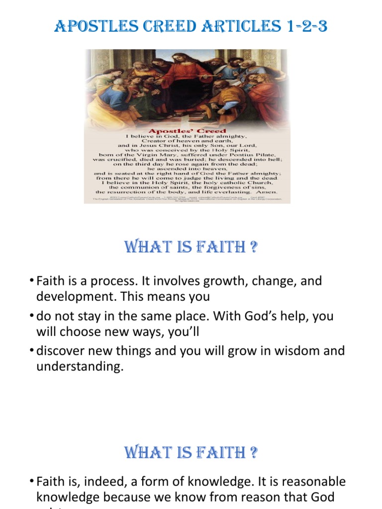 Understanding the Apostles' Creed | PDF | Jesus | God The Father