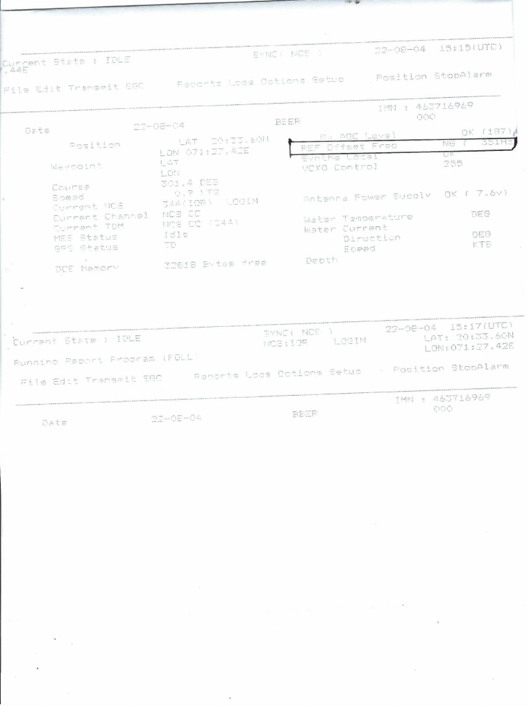 Inmarsat C Felcom 15 | PDF
