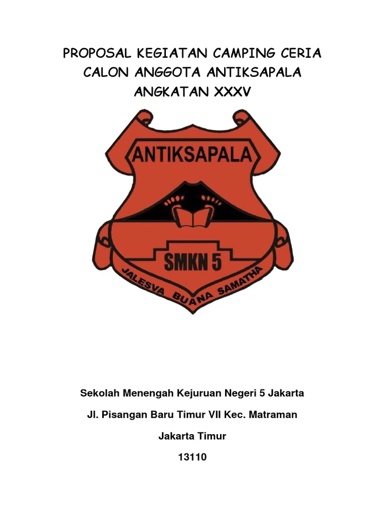 Proposal Camping Ceria ANTIKSAPALA | PDF | Perjalanan