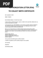 Authorization Letter for Package Claim | PDF