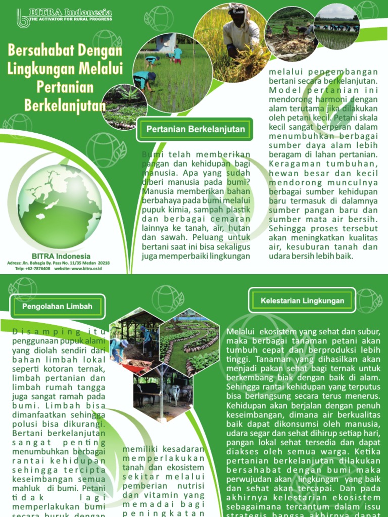 Brosur Pertanian Berkelanjutan 2022 | PDF