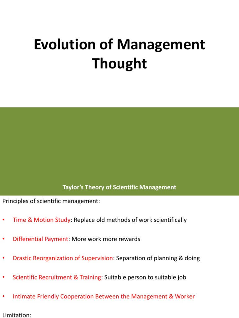 Evolution of Management Theories | PDF | System | Cognitive Science