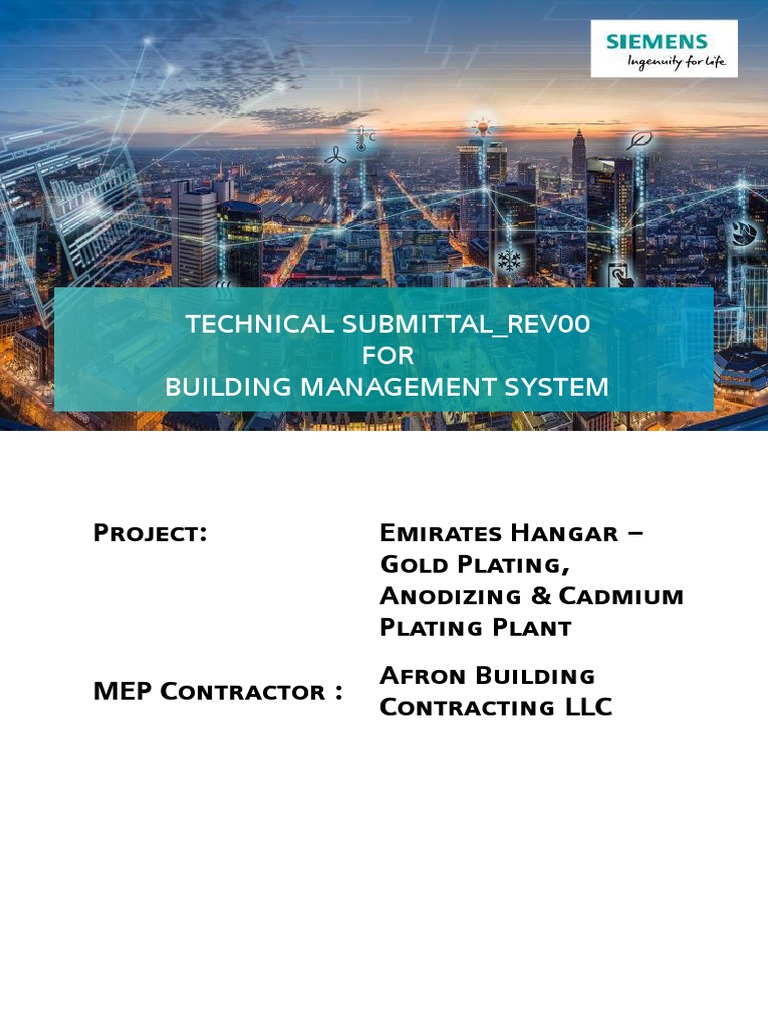 BMS Technical Submittal | PDF | Computer Network | Automation