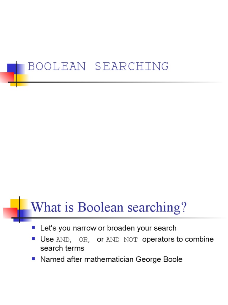 Boolean Searching PowerPoint | PDF