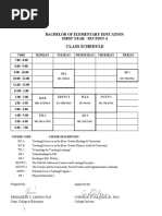 Schedule of Classes 2nd Sem 2024 2025 Edited | PDF