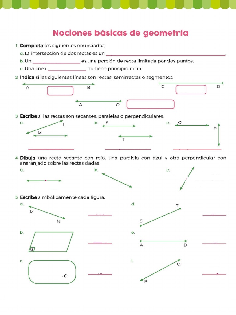 Ficha Aplicamos Lo Aprendido Nociones de Geometria | PDF