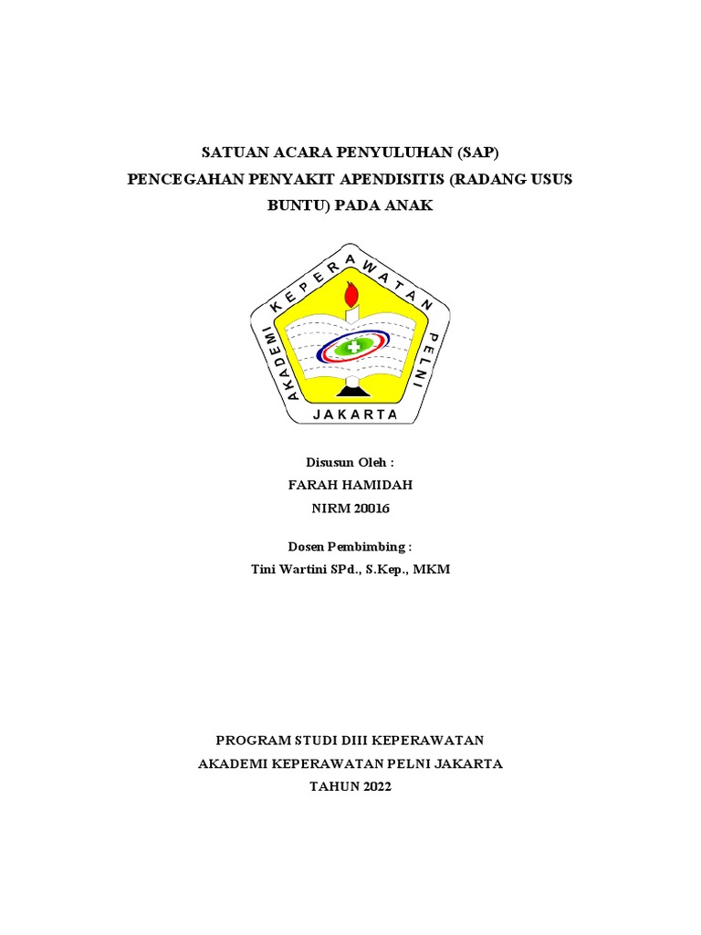 Sap KMB Penyakit Apendisitis | PDF
