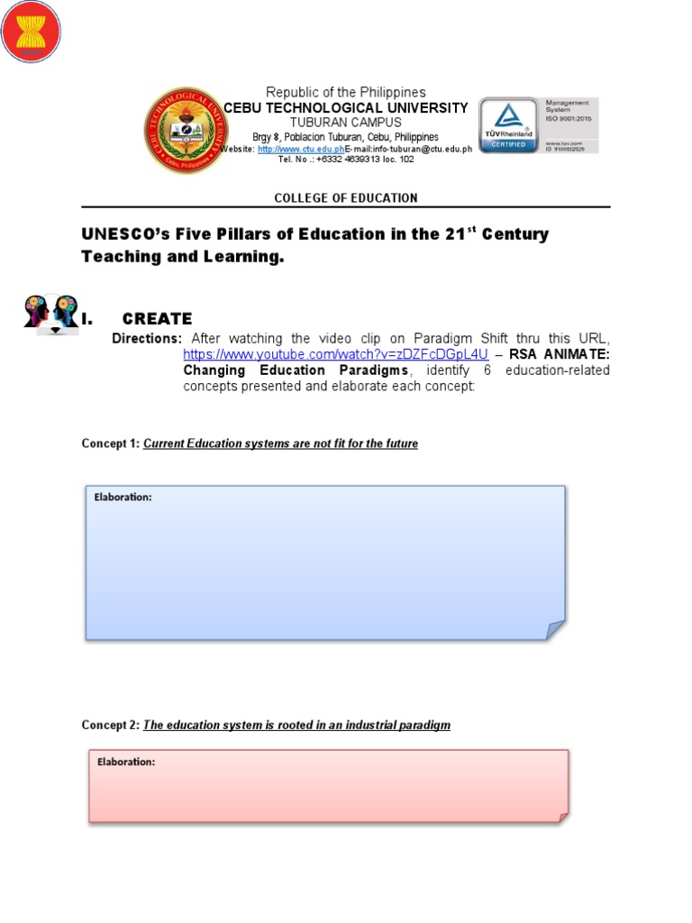 UNESCO's Five Pillars of Education | PDF | Social Science