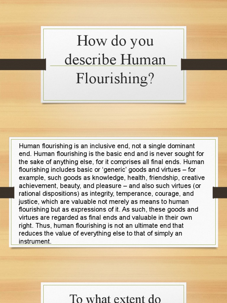 How Do You Describe Human Flourishing | PDF