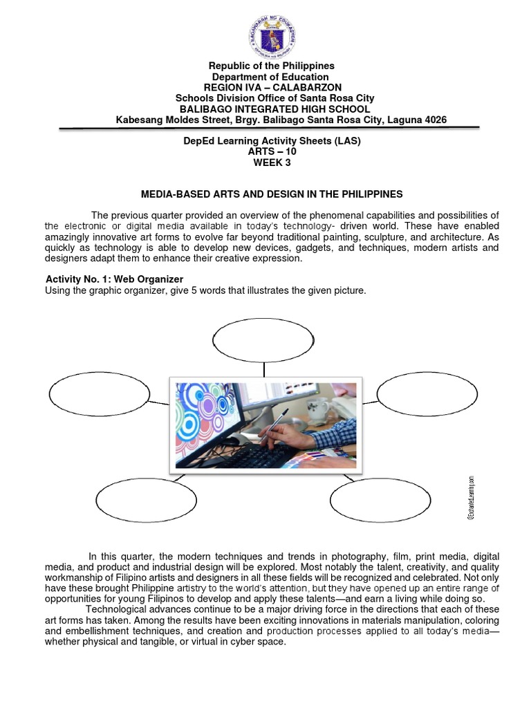 Q3 LAS ARTS Week 3 4 | PDF | Camera | Cinematography