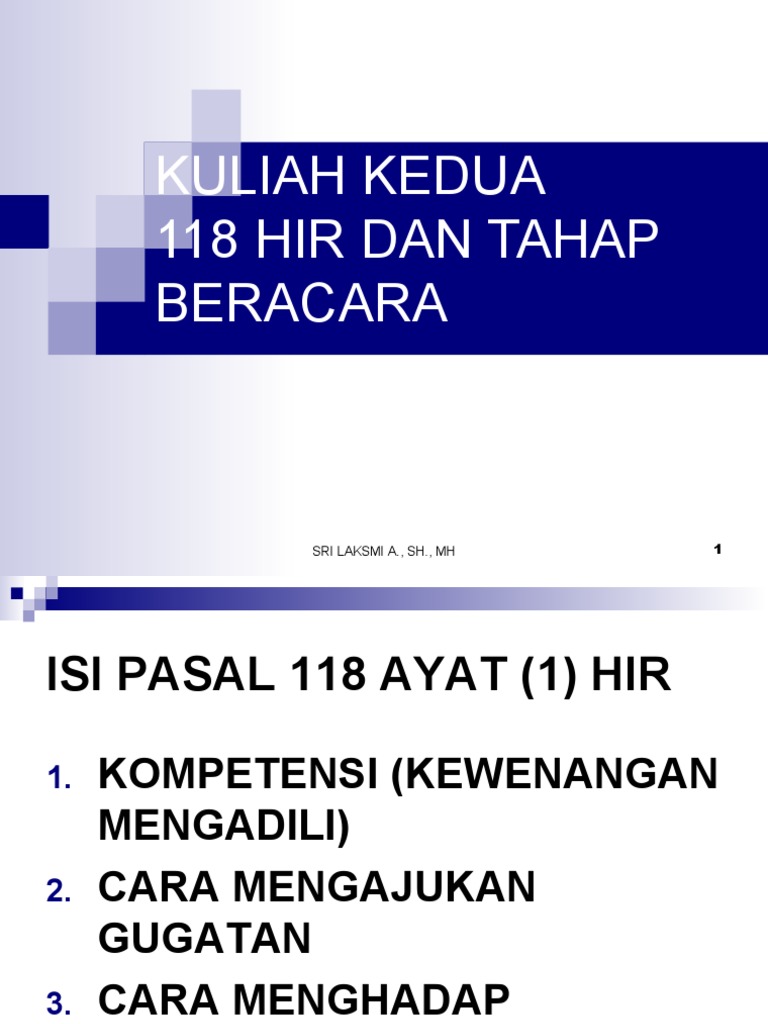 118 Hir Dan Tahap Beracara | PDF