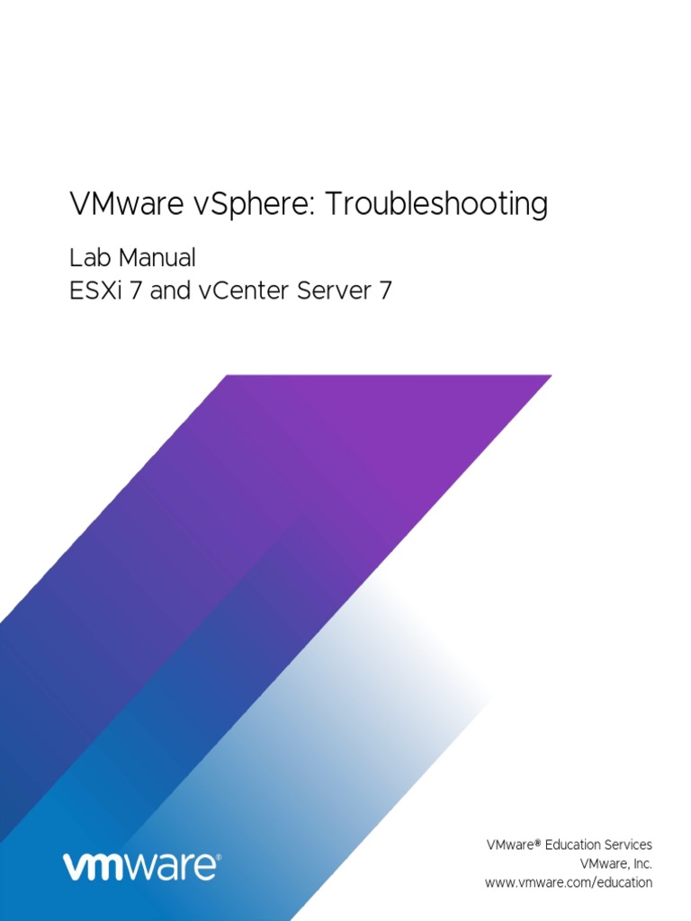 VMware Vsphere: Troubleshooting | PDF | Ip Address | Command Line Interface