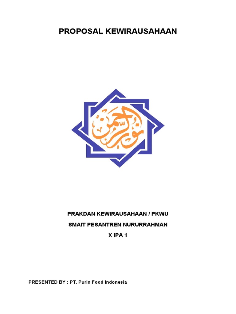 Proposal Kewirausahaan | PDF