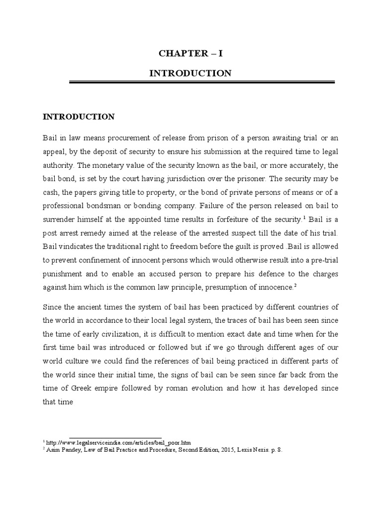 Bail Under Ndps Act Chapter One Pdf Bail Criminal Procedure In