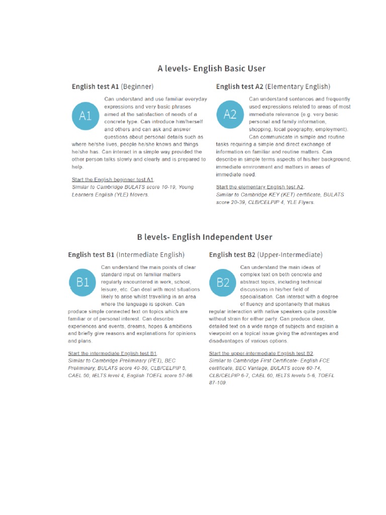 CEFR Descriptors | PDF