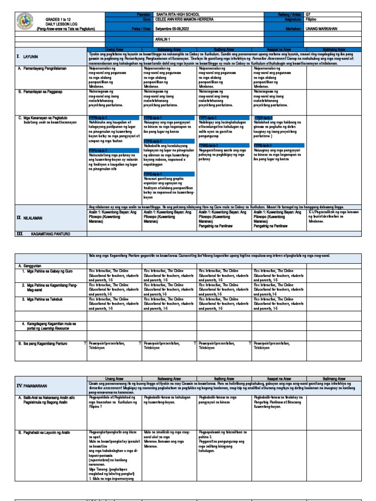 Aralin 1 1 Sa Filipino 7 Pdf