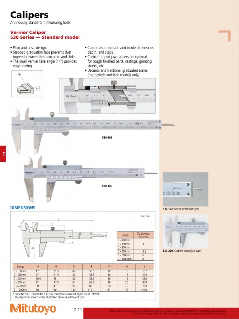 An Introduction to Vernier Calipers: Measuring Tools for Precision Dimensional Analysis | PDF ...