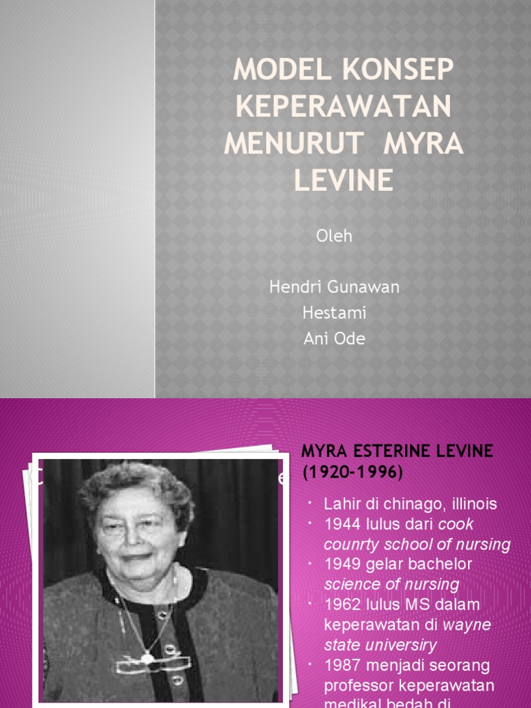 PP Kelompok 5 KDK Model Konsep Keperawatan Menurut Myra Levine | PDF | Pengembangan Diri