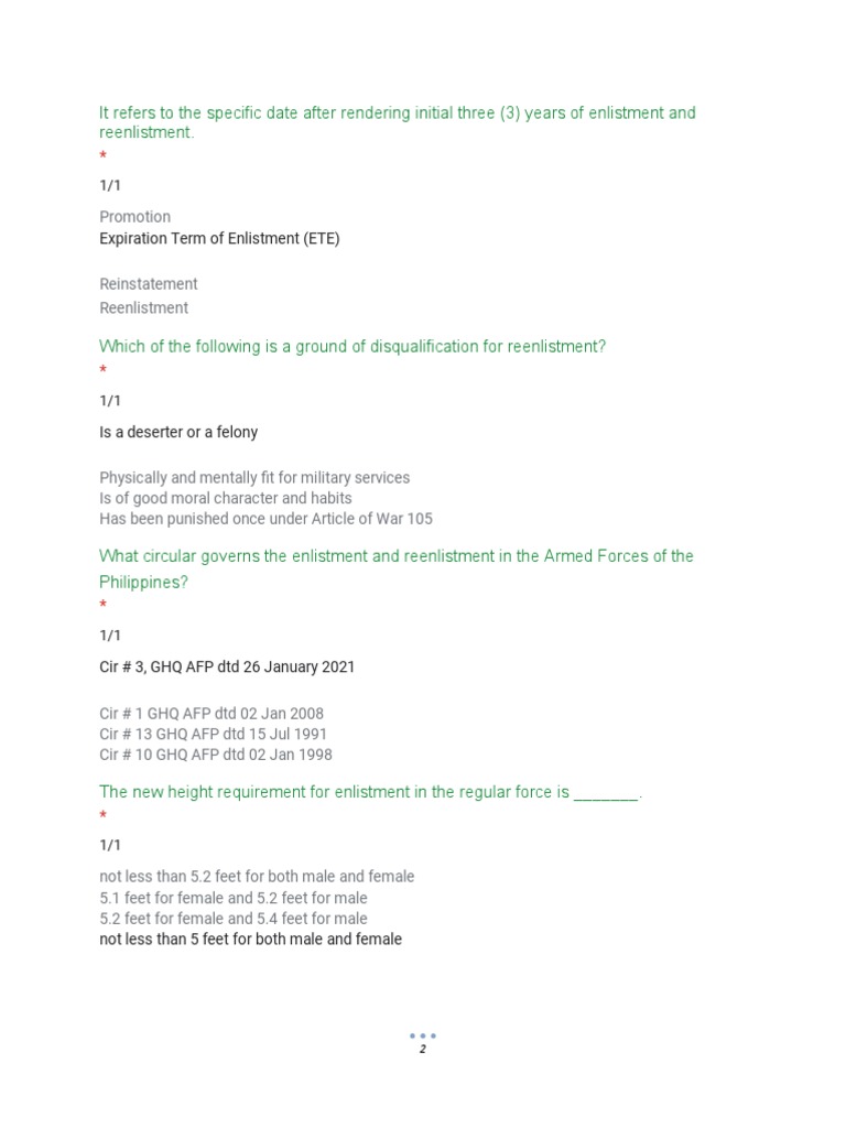 Expiration Term of Enlistment (ETE) | PDF | Non Commissioned Officer ...