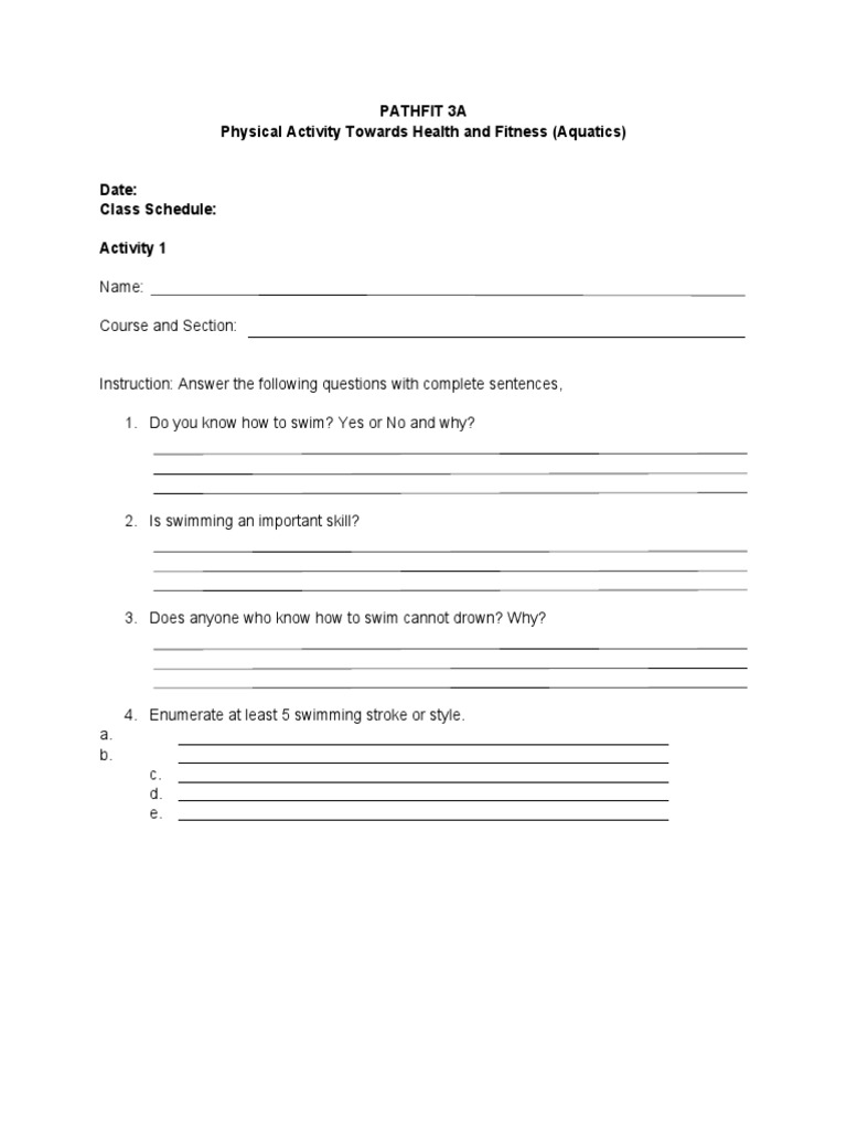 Pathfit 3a Act.1 | PDF