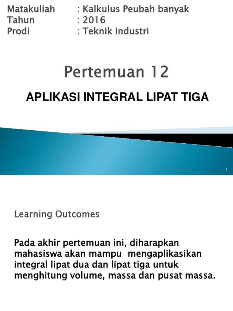 Aplikasi Integral Lipat Tiga dalam Volume | PDF | Metode & Bahan Ajar