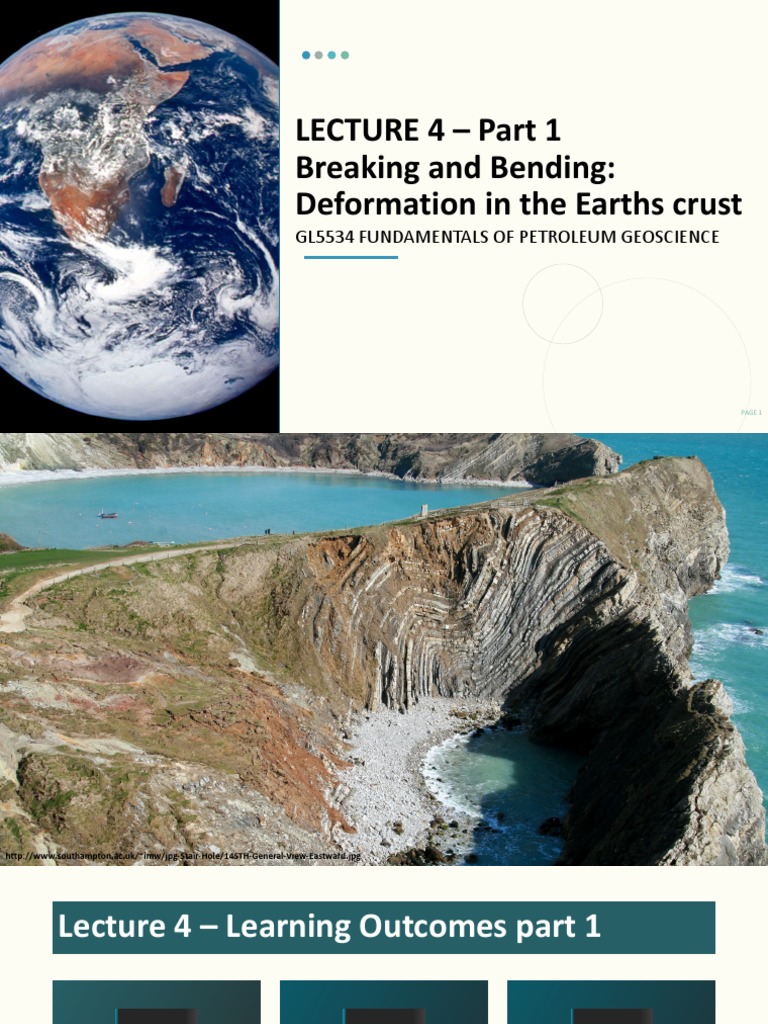 Lecture 4 - Deformation | PDF | Fault (Geology) | Stress (Mechanics)