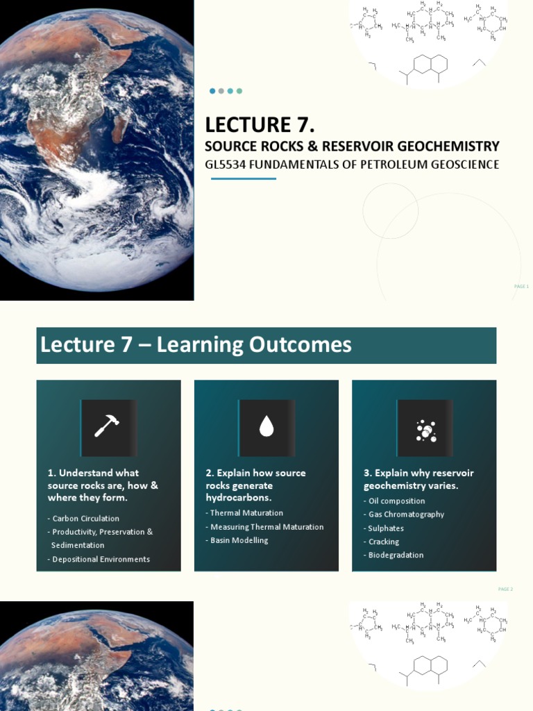 Lecture 7 - Source Rocks and Reservoir Geochemistry | PDF | Petroleum ...