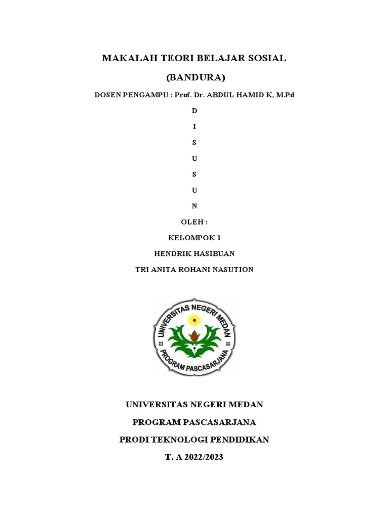 Makalah Teori Belajar Sosial | PDF