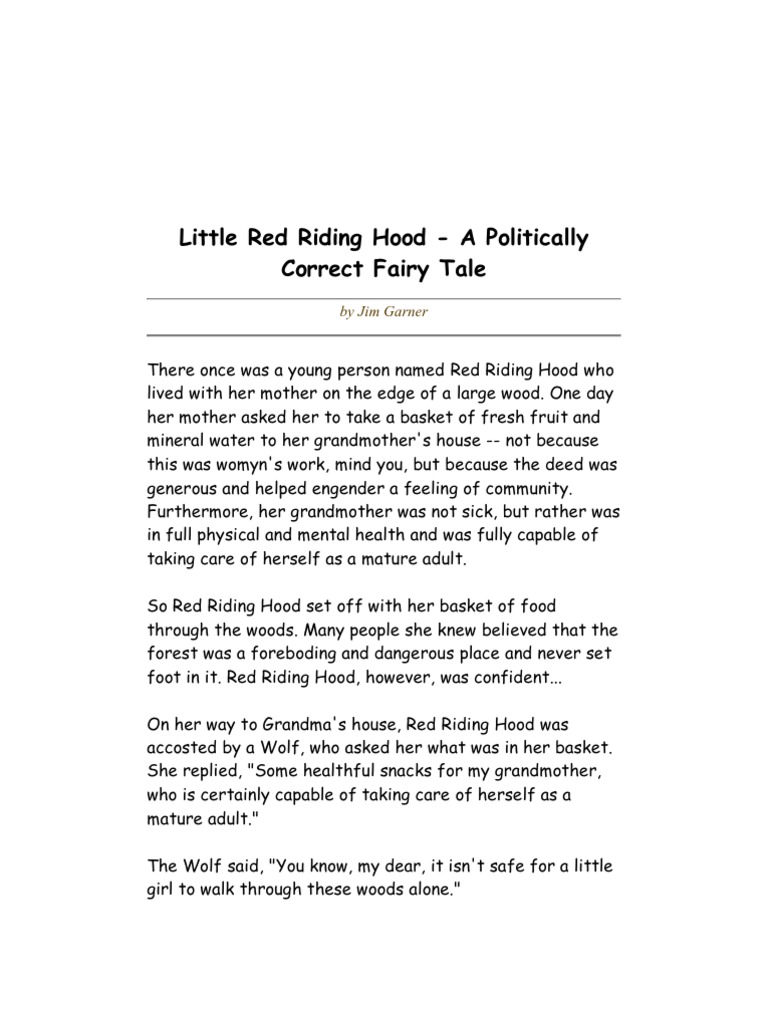 Little Red Riding Hood by Jim Garner | PDF | Young Adult | General Fiction