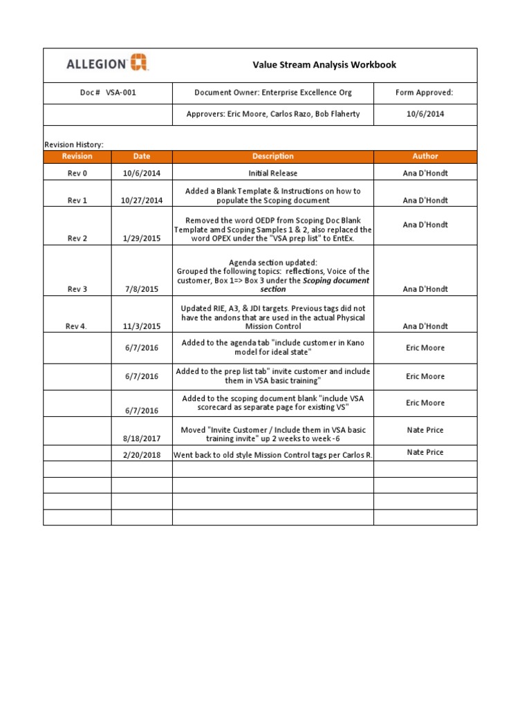 VSA-001 VSA Workbook - Cleaned | PDF | Economies | Business Process