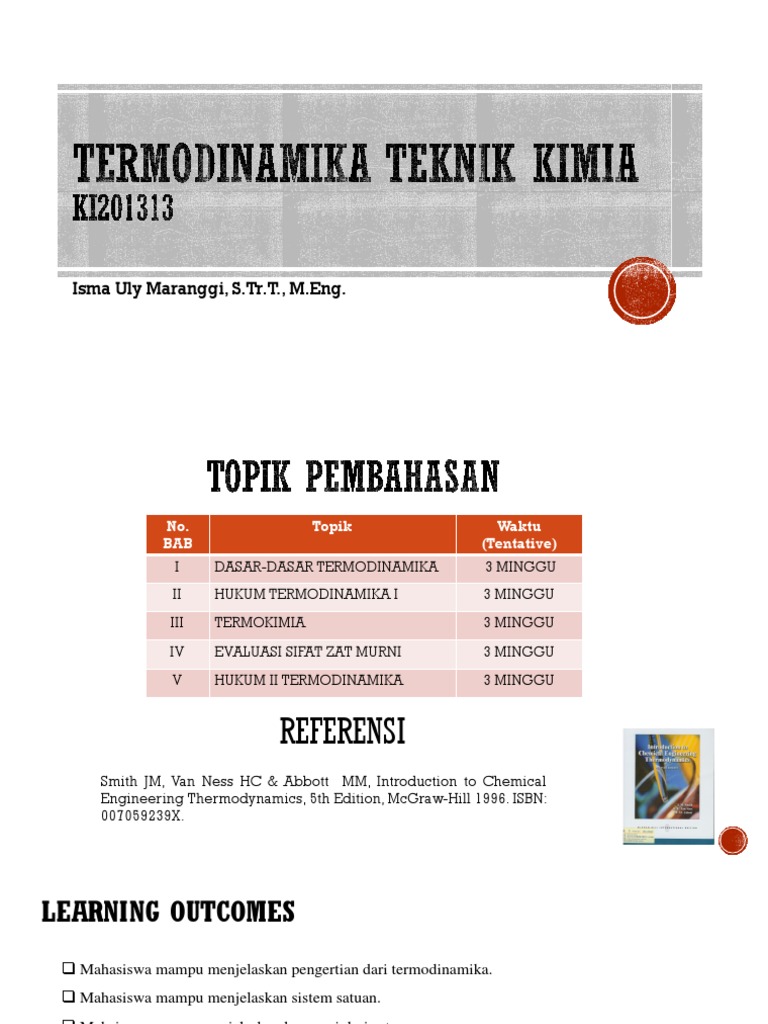 Pertemuan 2 - Termodinamika Teknik Kimia New | PDF
