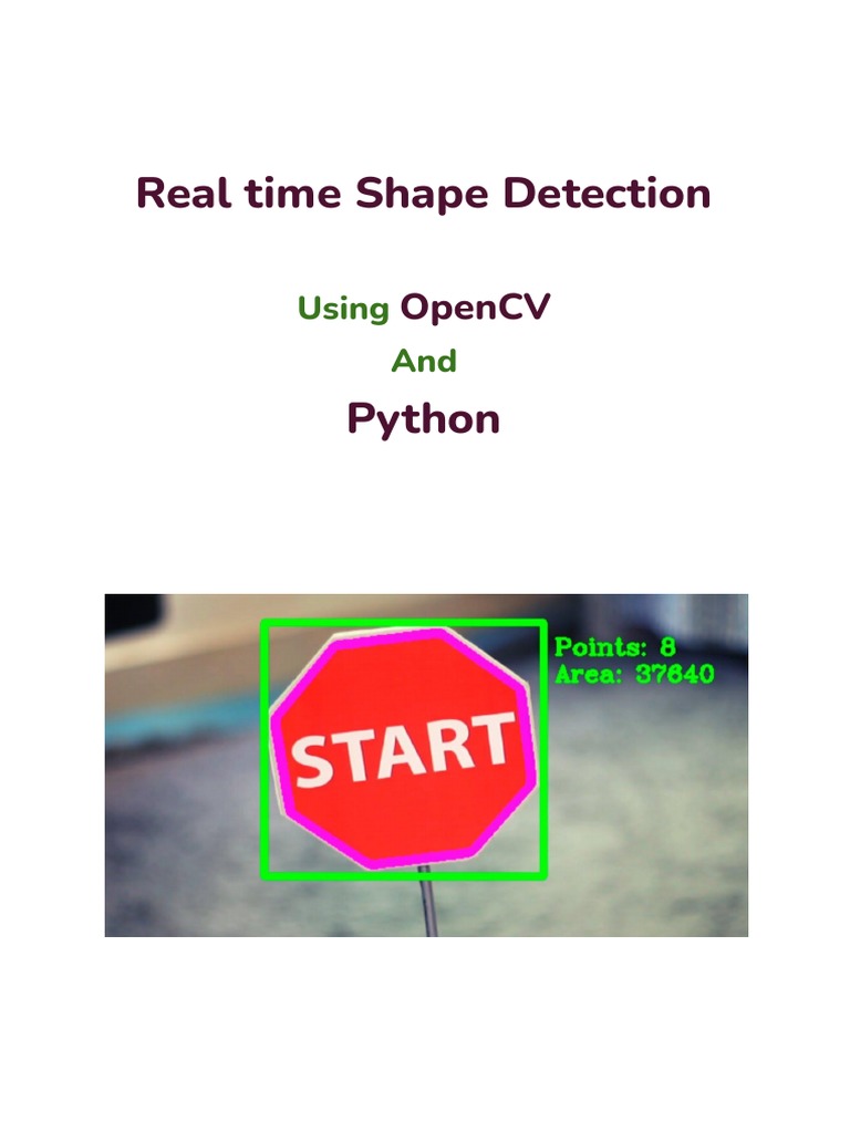 Real Time Shape Detection Pdf Computer Program Programming