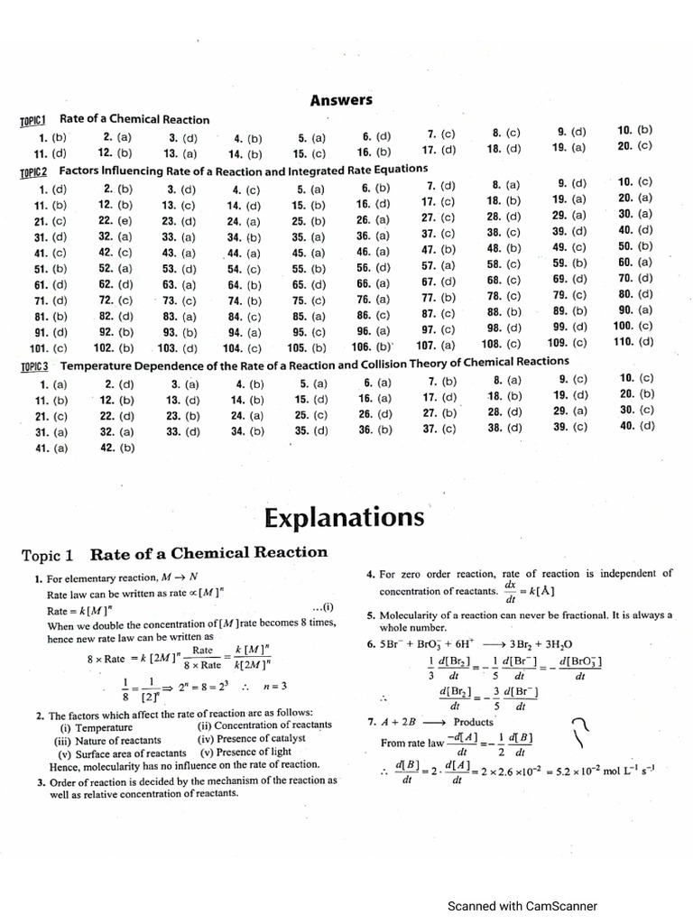 Chemistry Kinetics | PDF