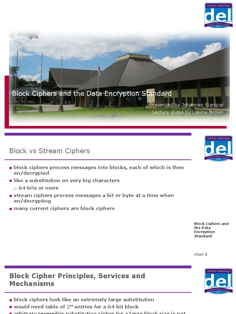 Block Ciphers and DES Overview | PDF | Cryptography | Encryption