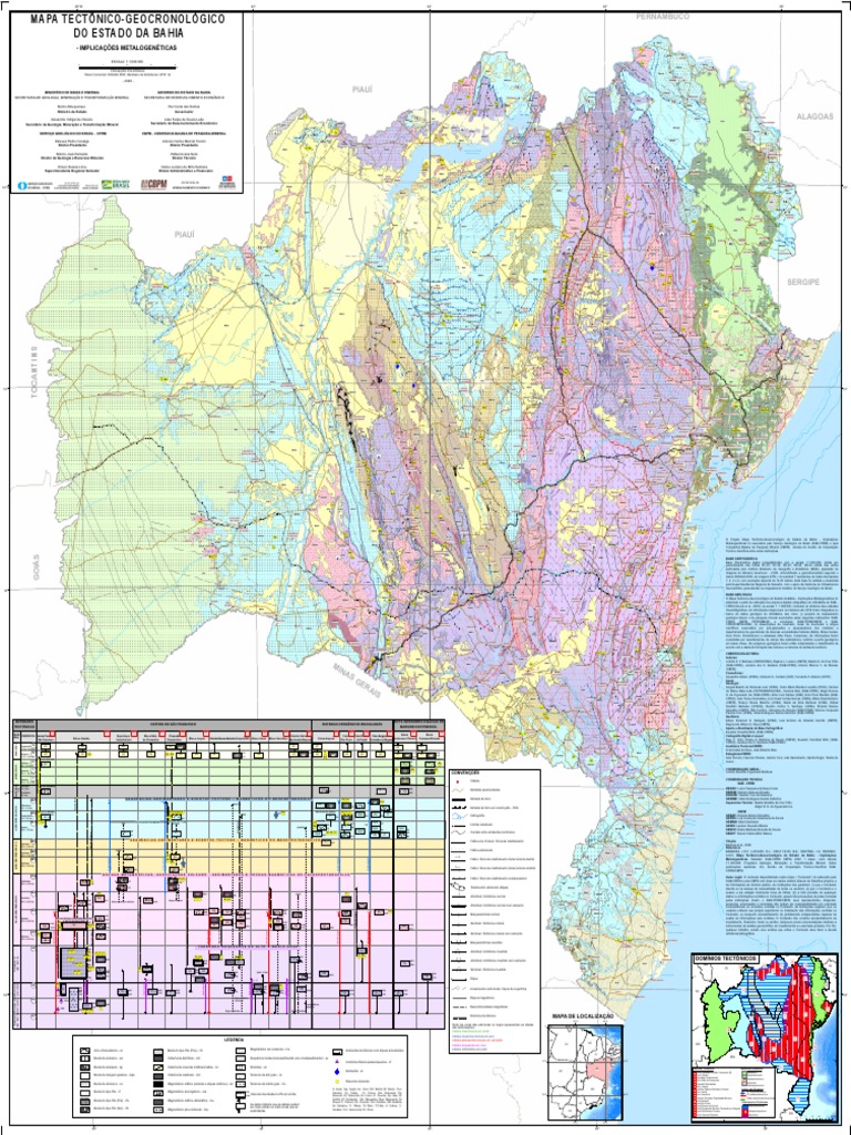 Mapa Bahia Atualizado - Mapa Tectonico Geocronologico Ba VF | PDF