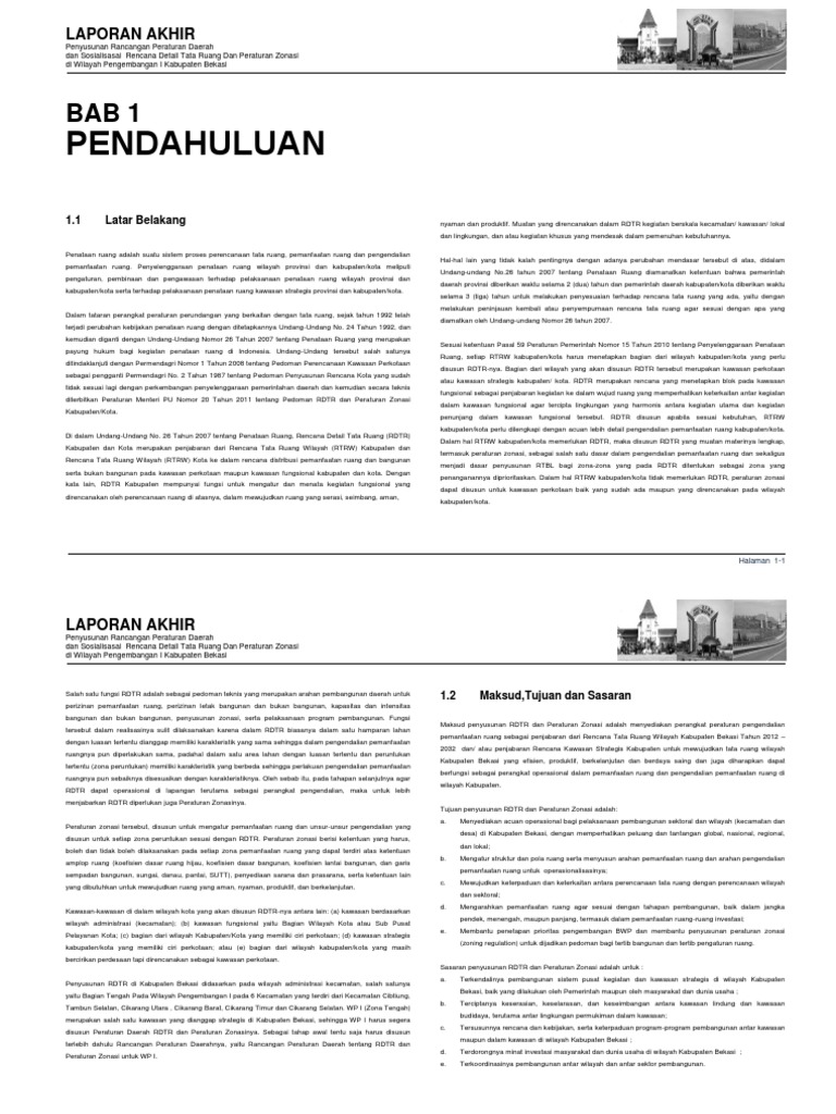Bab 1 Laporan Akhir | PDF