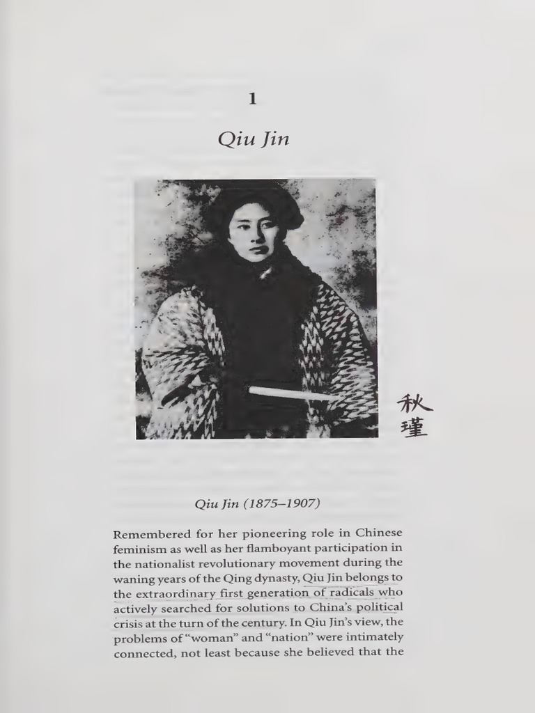 Stones of The Jingwei Bird-Qiu Jin | PDF | Qing Dynasty | Han Chinese