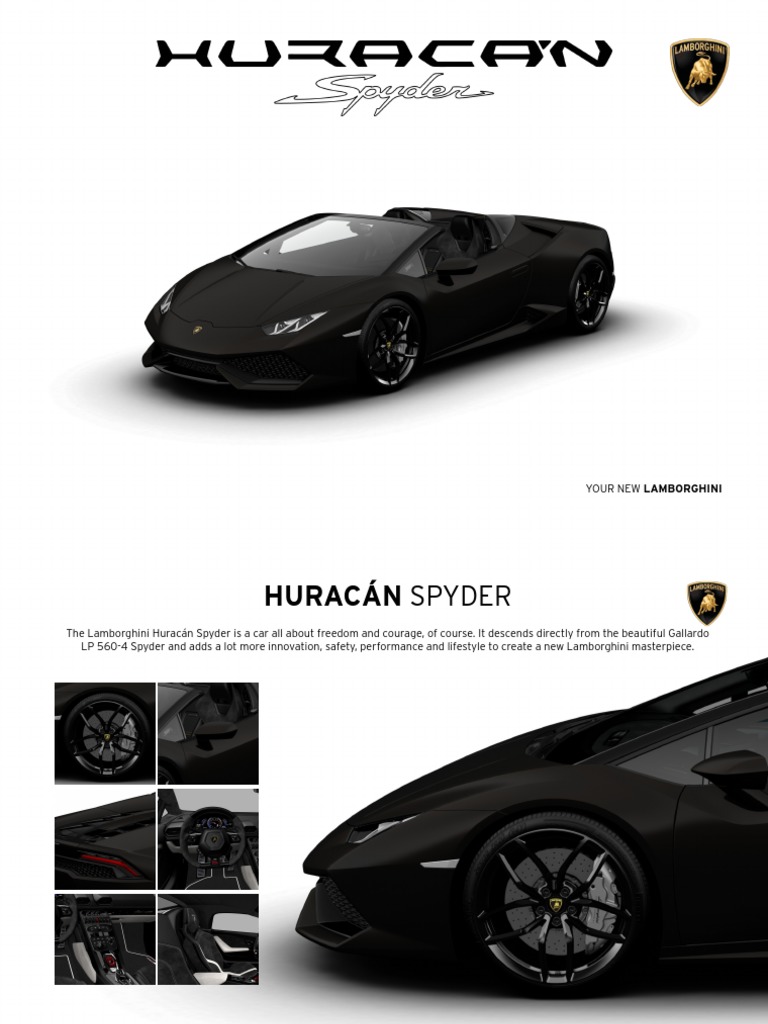 Huracán Spyder - !! 4T90CE 1 | PDF | Motor Vehicle Manufacturers | Coupes