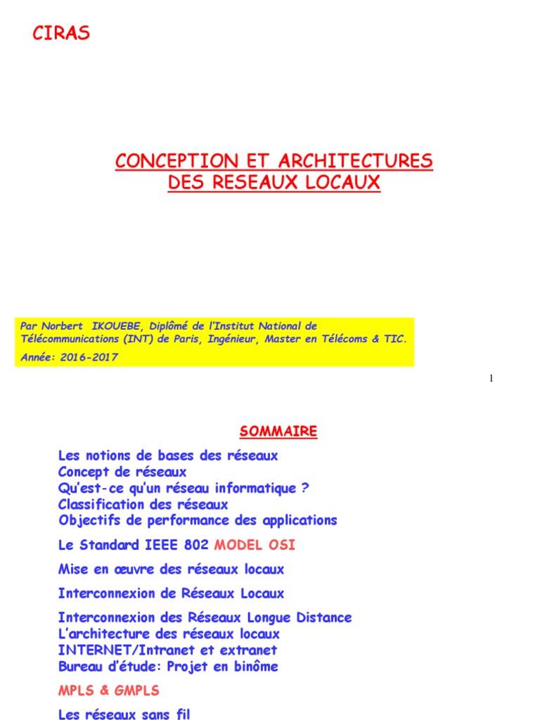 Cours RX 2017 | Descargar gratis PDF | Suite des protocoles Internet | Modèle OSI
