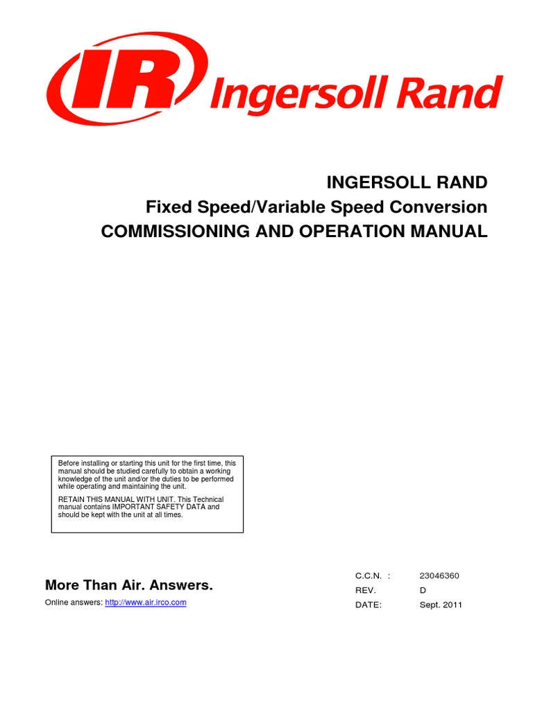 Commissioning Hp450 Air Compressor | PDF | Electrostatic Discharge | Menu (Computing)