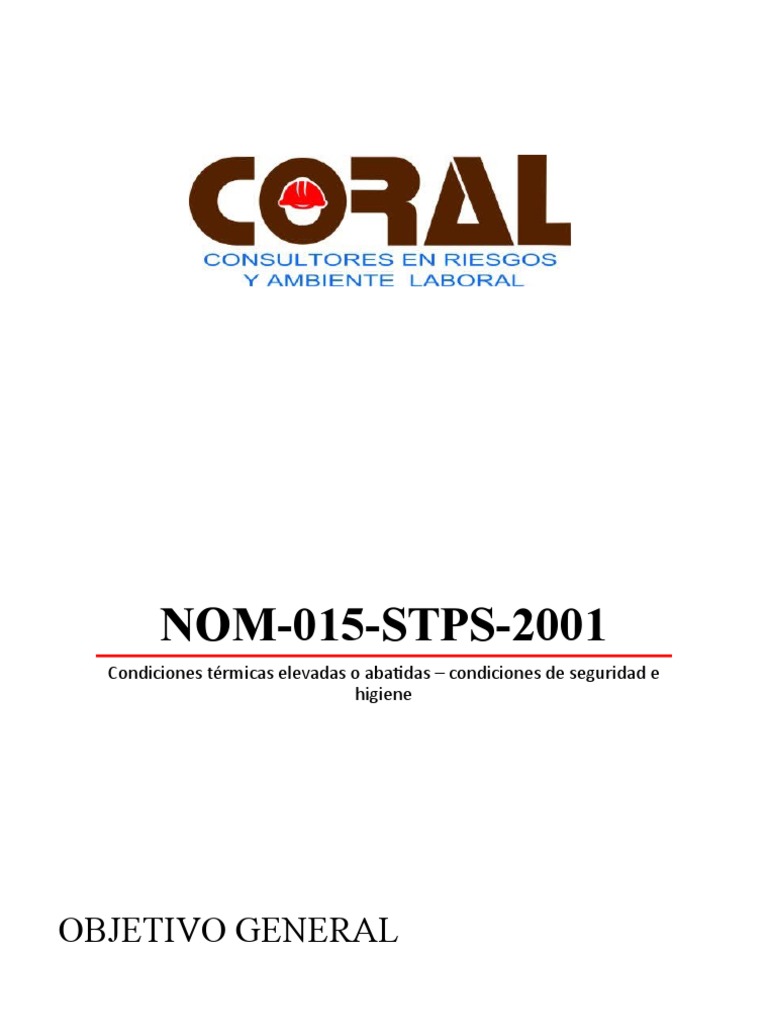 Nom 015 STPS 2001 | PDF | Termodinámica | Física Aplicada e ...
