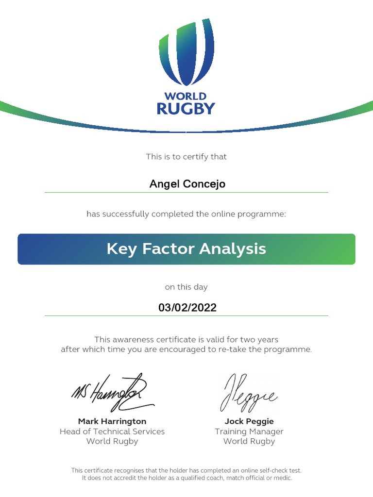 Online Self-Check Test Completion Certificate | PDF