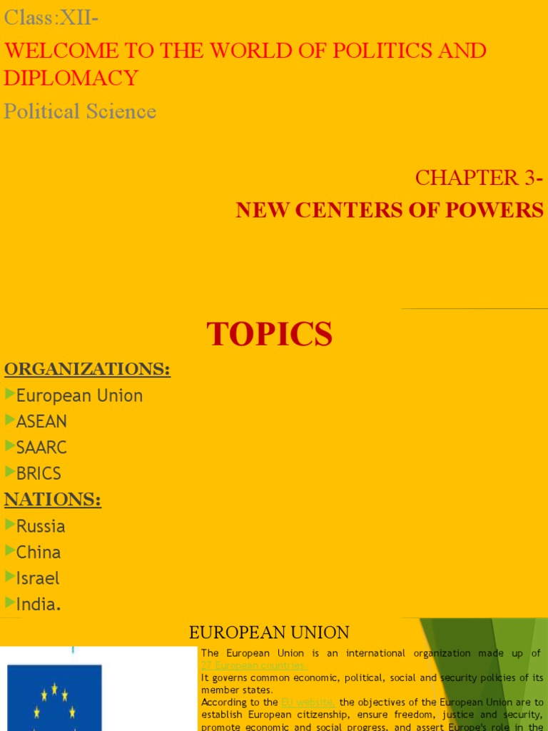 Chapter 3-New Centers of Power | PDF | European Union | Member State Of ...